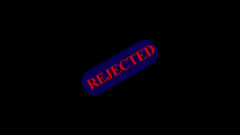 Red REJECTED stamp animated on a dark ba... | Stock Video | Pond5