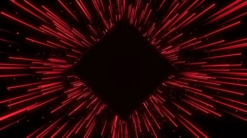 Red rhombus shape floating glowing color... | Stock Video | Pond5