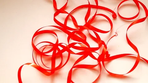 Red Ribbon Falling Stock Video Footage | Royalty Free Red Ribbon ...