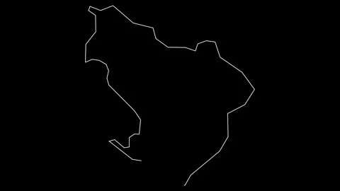 Red River Delta region map of Vietnam ou... | Stock Video | Pond5