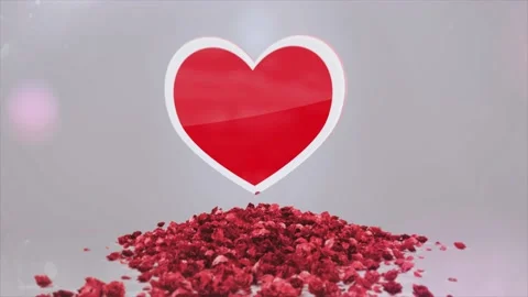 Red Rose Leaves Falling Down On Gradient... | Stock Video | Pond5