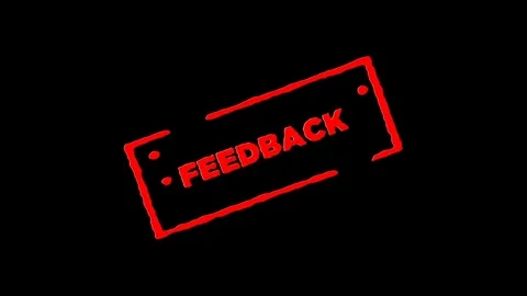 Red rubber ink stamp Feedback zoom in an... | Stock Video | Pond5