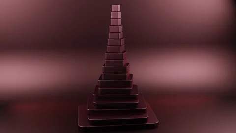 Red Satisfying Pyramid Abstract Backgrou... | Stock Video | Pond5