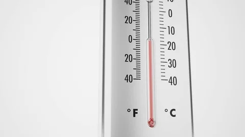 Red scale thermometer close-up. Growing ... | Stock Video | Pond5