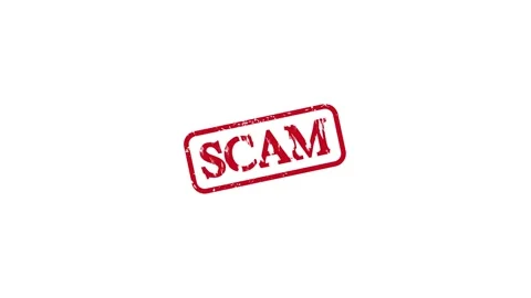 Red SCAM stamp animation. White and gree... | Stock Video | Pond5