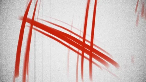 Red scribble drawing animation on old fi... | Stock Video | Pond5