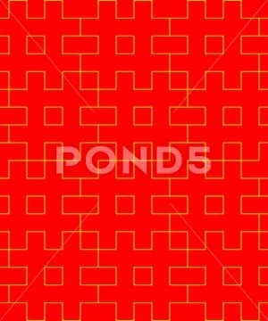 Red Seamless Japanese pattern of double-digited swastika Illustration ...