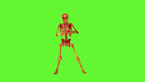 A red skeleton is dancing, isolated on a... | Stock Video | Pond5
