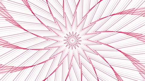 Red slim spin sixteegonal star simple fl... | Stock Video | Pond5