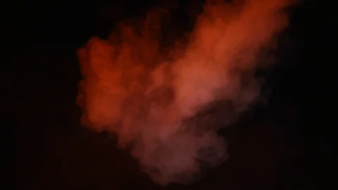 red smoke flame on isolated black backgr... | Stock Video | Pond5