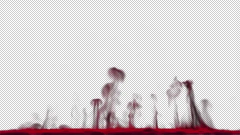 Red smoke rising, seamless loop, Alpha C... | Stock Video | Pond5