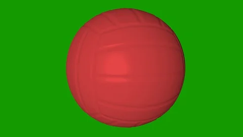 Red Spinning Volleyball Ball on the gree... | Stock Video | Pond5