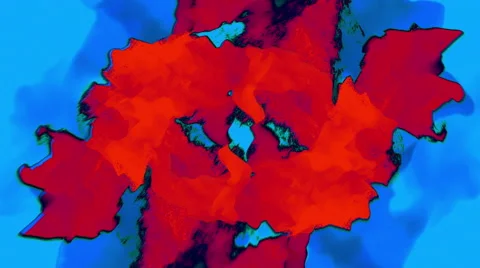 Red spots on blue, particle animation, l... | Stock Video | Pond5