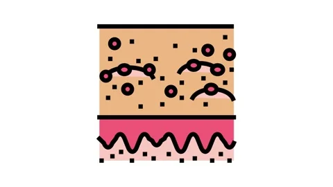 red spots rash skin color icon animation | Stock Video | Pond5