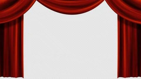 Red stage curtain opening animation - Th... | Stock Video | Pond5