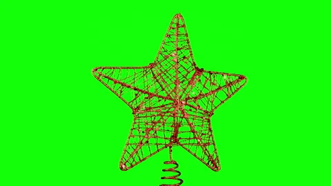 Red star rotating spinning on green back... | Stock Video | Pond5