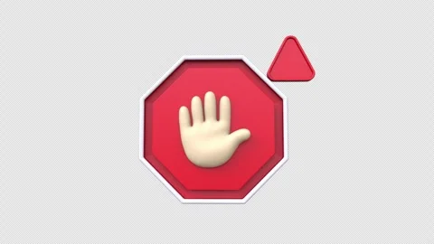 red stop sign warning or no entry forbid... | Stock Video | Pond5