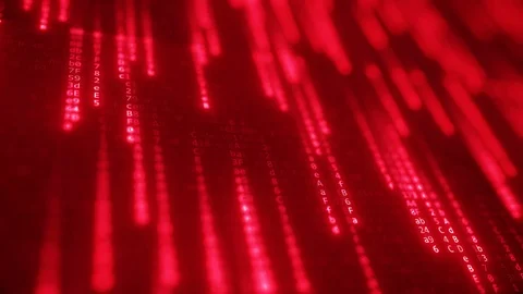 Red symbols flashing on computer screen,... | Stock Video | Pond5