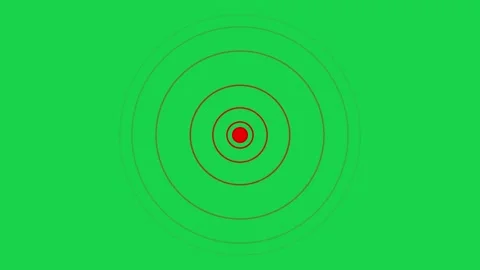 Red target on green background with conc... | Stock Video | Pond5