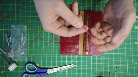 Beige Leather Sewing Stock Video Footage | Royalty Free Beige Leather ...