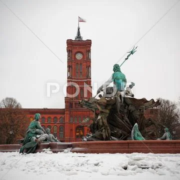 The Red Town Hall - Stock Image - Everypixel