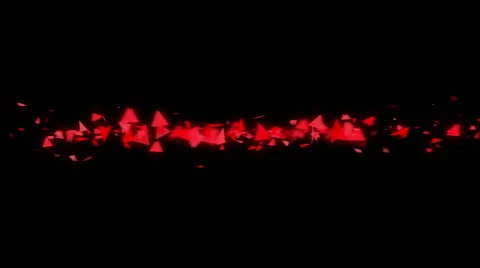 red triangle particle, black background,... | Stock Video | Pond5