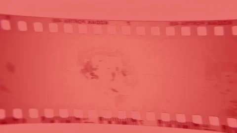 red vintage 35mm film strip overlay | Stock Video | Pond5