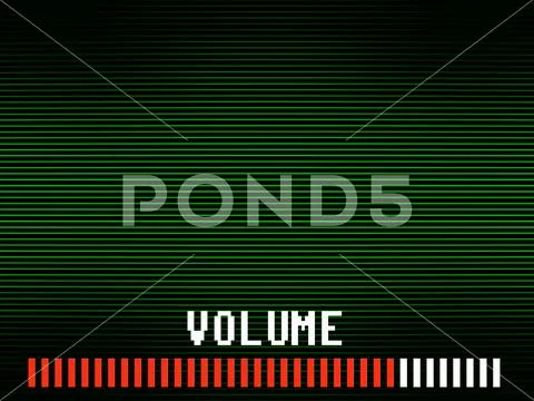 Red volume bar on tv texture background Stock Photo #120996835