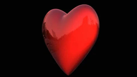 The red volumetric heart rotates around ... | Stock Video | Pond5