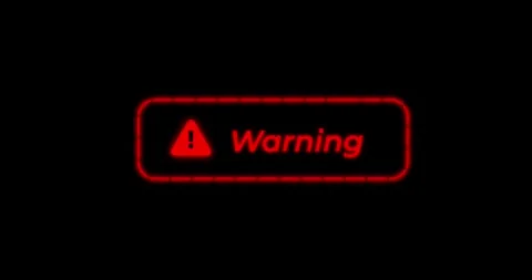 red warning glitch effect on black backg... | Stock Video | Pond5