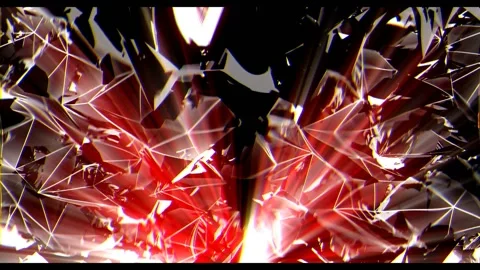 Red Wave Effect of Polygonal Slide Struc... | Stock Video | Pond5