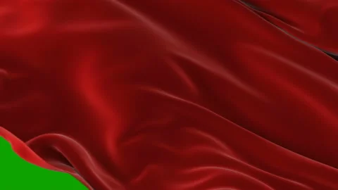 Red Waving Cloth Flying Away Opening Bac... | Stock Video | Pond5