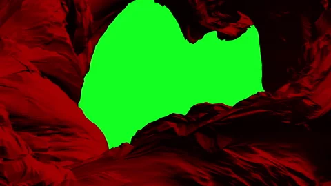 Red wavy background. Green Screen | Stock Video | Pond5