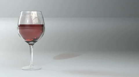 Red Wine in Glass - CG Animation | Stock Video | Pond5