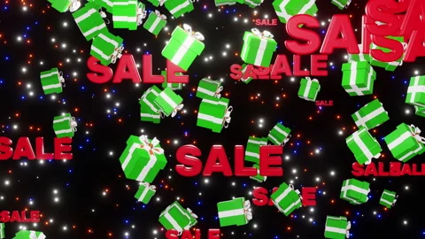 Red words sale on twinkling stars backgr... | Stock Video | Pond5