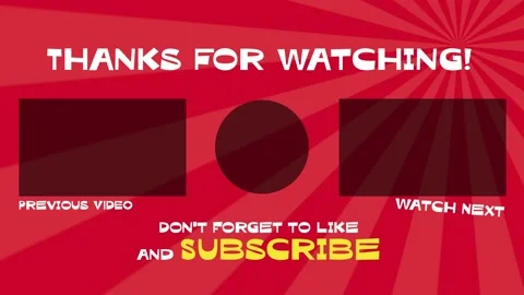 Red Youtube End Screen Video Card Animat... | Stock Video | Pond5