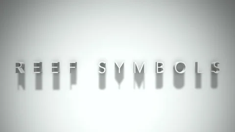 reef symbols 3D title animation white te... | Stock Video | Pond5