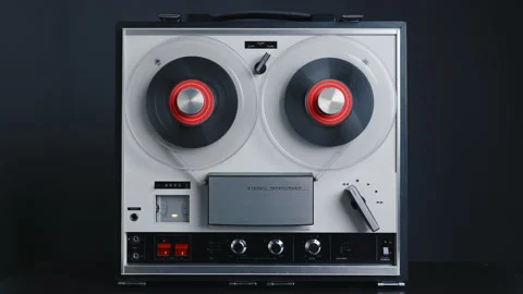 Reel to reel tape recorder playing rewin... | Stock Video | Pond5