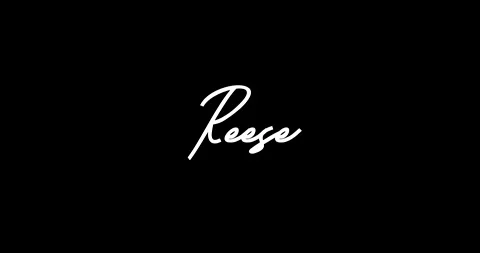 Reese Woman's Name in Cursive Typography... | Stock Video | Pond5
