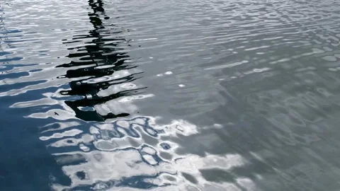 reflection in clean clear water gray col... | Stock Video | Pond5