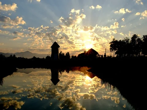 Reflection of people in silhouette walki... | Stock Video | Pond5
