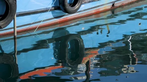 Reflections of an Old Authentic Fishing ... | Stock Video | Pond5