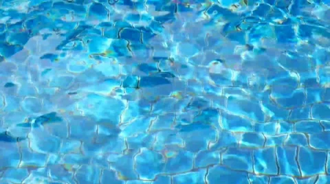 Refraction effect sunlight in swimming p... | Stock Video | Pond5