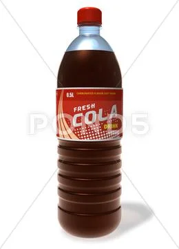 Refreshing cola drink in plastic bottle ~ Clip Art #12524479