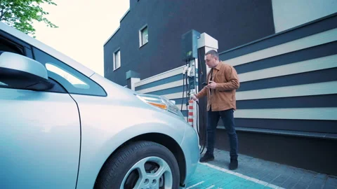Refueling process of an electric car. | Stock Video | Pond5