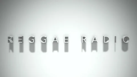 reggae radio 3D title animation white te... | Stock Video | Pond5