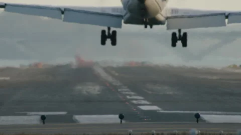 Regional Jet Landing With Heat Mirage Fr... | Stock Video | Pond5