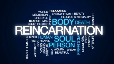 Reincarnation animated word cloud, text ... | Stock Video | Pond5