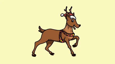 Reindeer Sketch Stock Video Footage | Royalty Free Reindeer Sketch ...