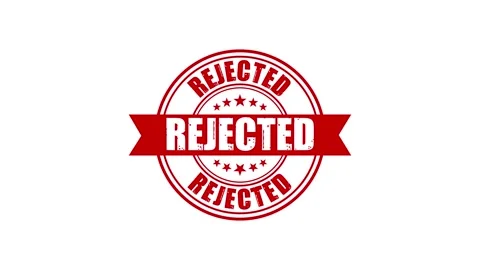 Rejected stamp animation on a green scre... | Stock Video | Pond5
